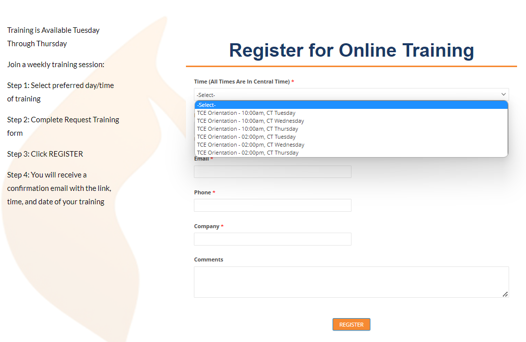How to Register for Training