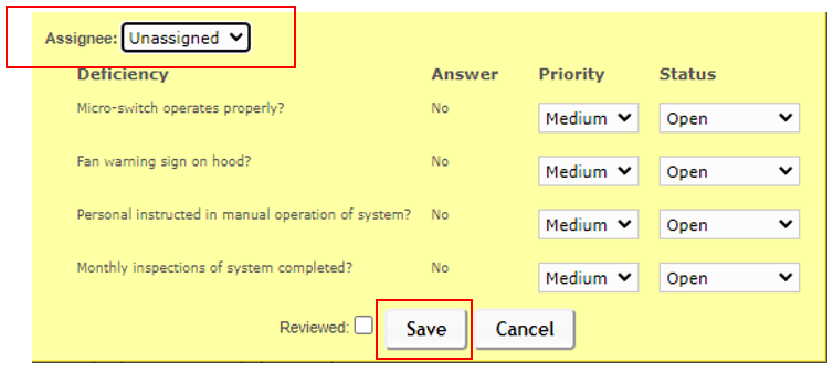 Assigning Deficiencies
