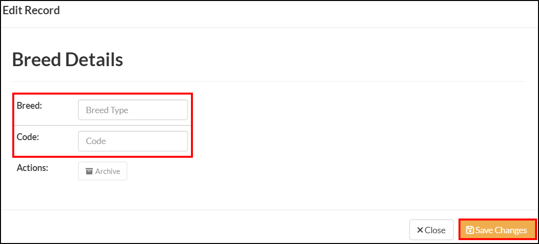 Setup Breeds (web & app)