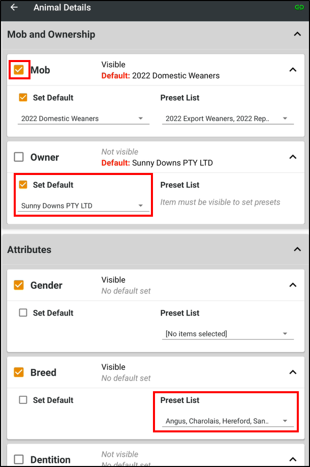 Create New Scan Session – Session Setup (app)