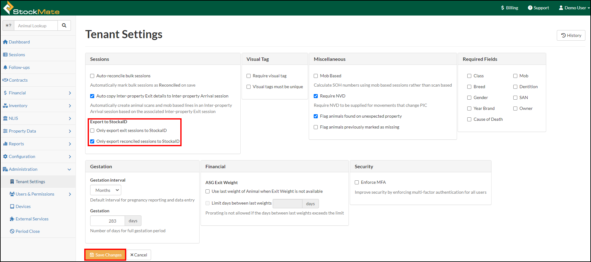 CSV Export to StockaID