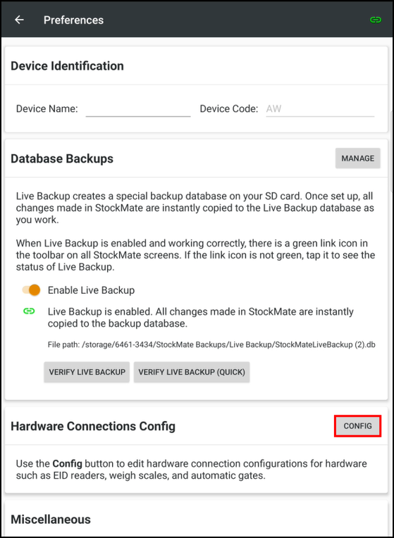 Setup Rinstrum X320 Weigh Scale (and EID Reader) (app)