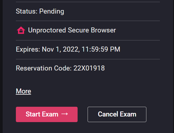 Taking an OnDemand Live Proctored Exam
