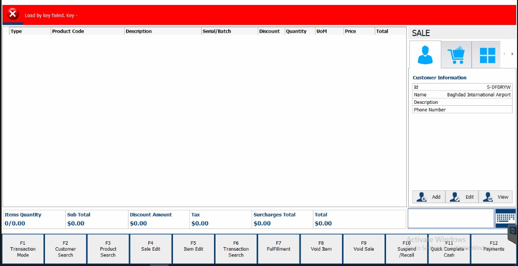 Error In POS After Sales transaction Completed showing unexpected error ...