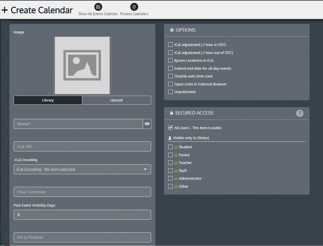 Adding A New iCal – Access+ Calendars – Edlio Help Center