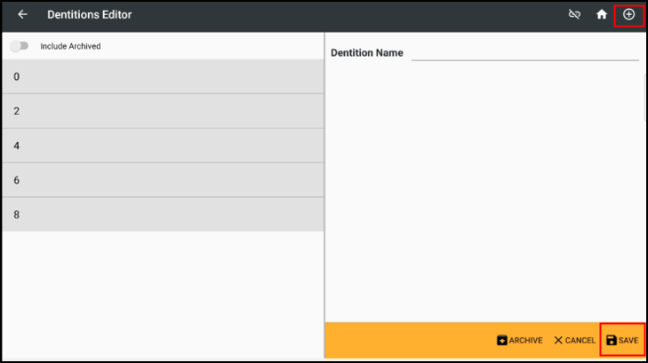Setup Dentitions (web & app)
