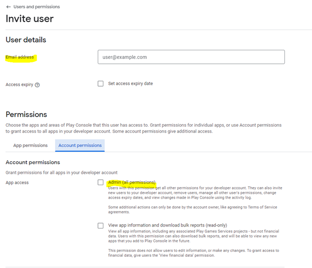 Create Google Plays store Account for Bottlecapps