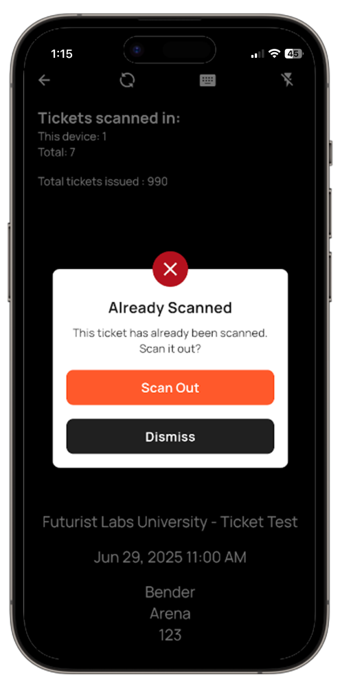 Using the Ticketing App