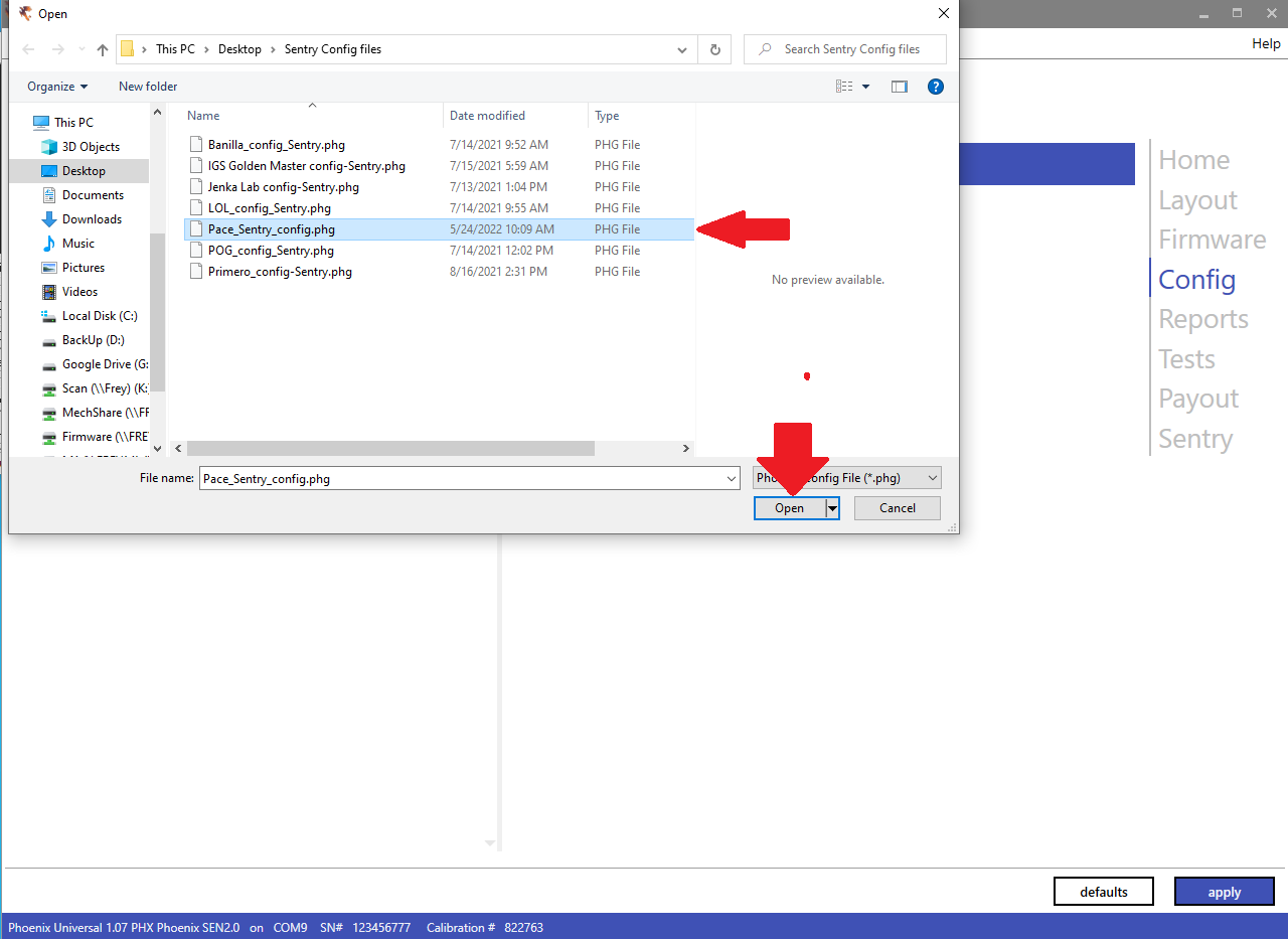 Phoenix Configuration File Loading Instructions – Pyramid Technologies Support