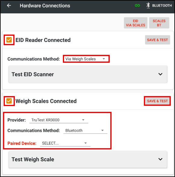Setup Tru-Test XR3000 Weigh Scale (and EID Reader)