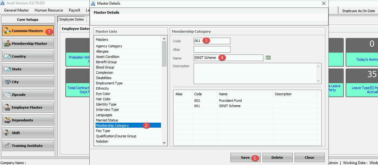 How to create Membership Types/Lists from Membership Master | Aruti