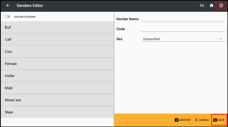 Setup Genders (web & app)