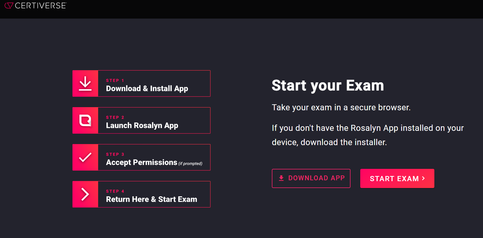 Taking an OnDemand Live Proctored Exam