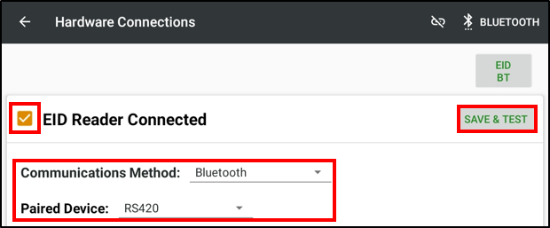 Setup Allflex RS420 EID Reader (app)