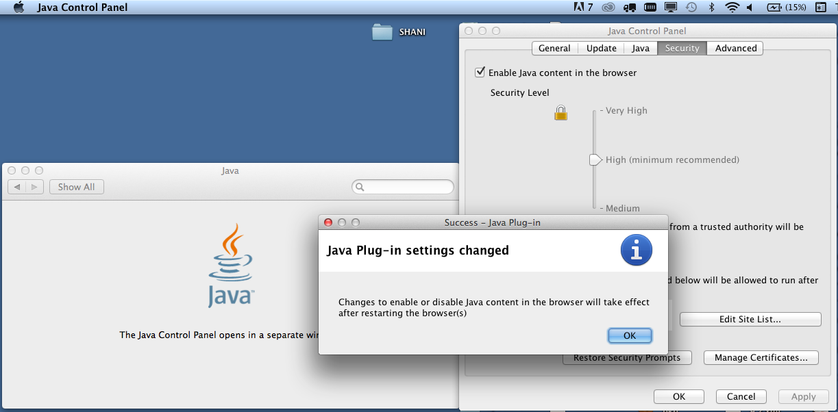 How do I enable Java in a MAC machine?