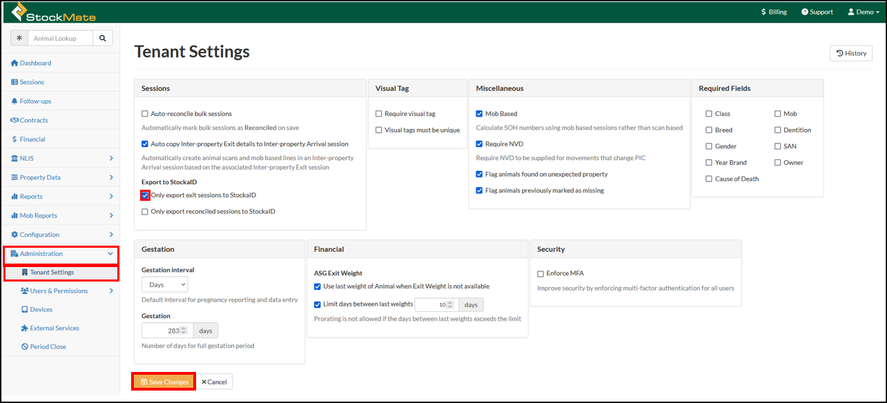 CSV Export to StockaID