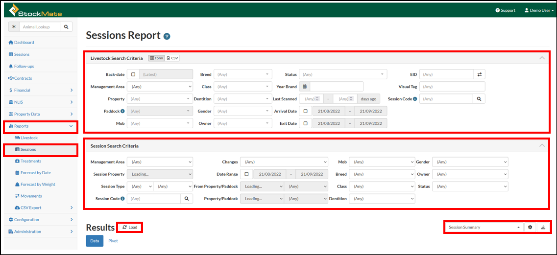 Sessions Report (web)