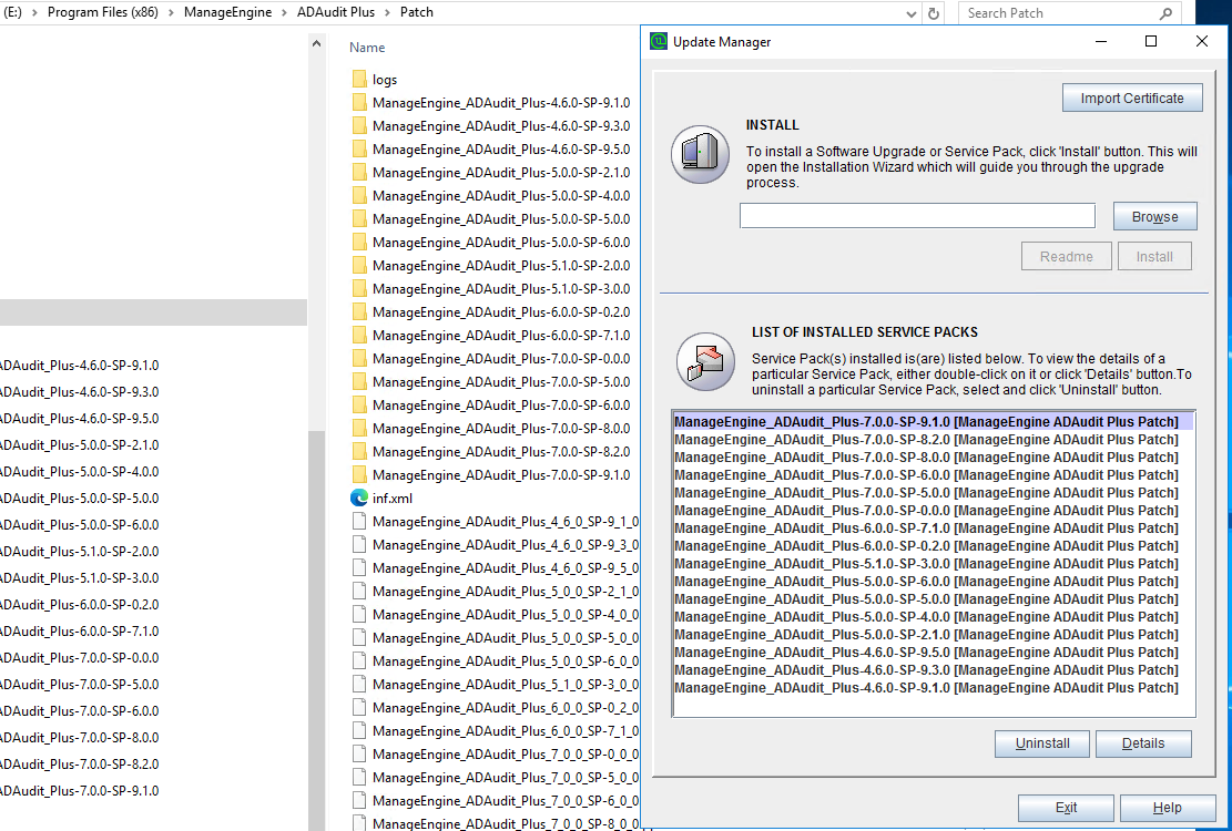 Cleaning up Patch Folder