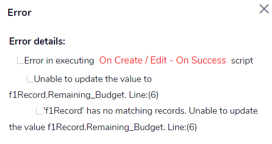 How to create a budget remaining field