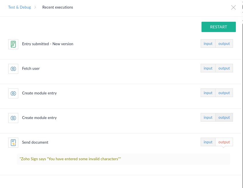 Unable to use Sign "You have entereed some invalid characters"