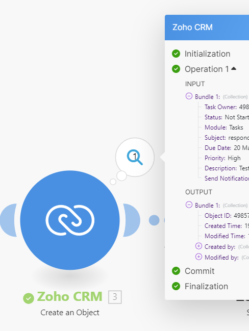 Zoho CRM - Create Task With Make.com