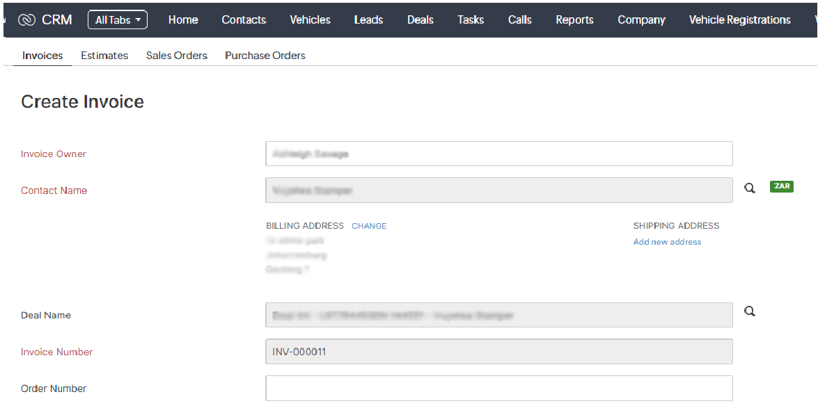 Zoho CRM Finance integration - How to create Books Invoice linked to ...