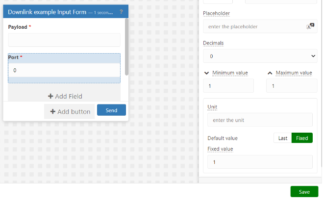 LT-22222 Dragino relay dashboard push button config