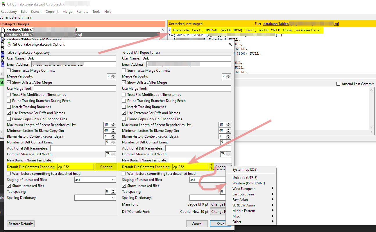 dbForge Source Control adding extra Unicode characters