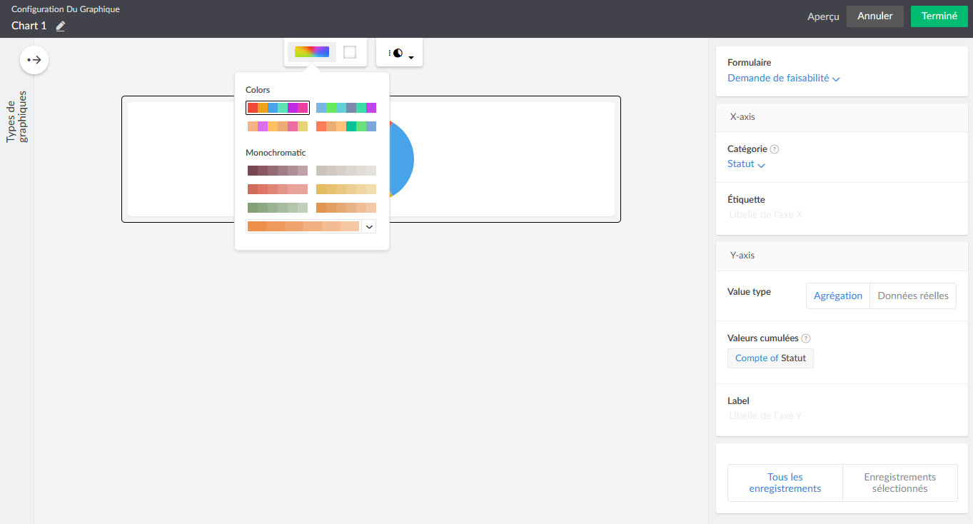 How to change chart color